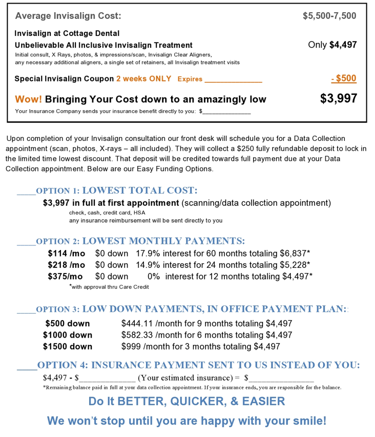 Invisalign Easy Payment Options - Fullerton, CA: Cottage Dental and Kid ...